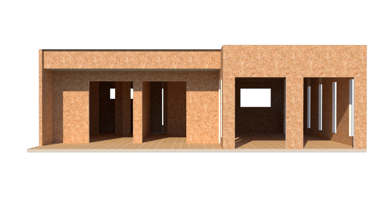 Kit Casa 85 m2 Techo Mediterráneo Básico - Panel Sur