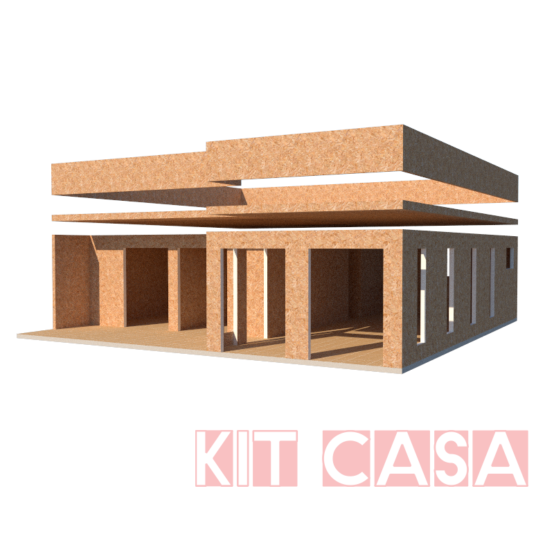 Kit Casa 85 m2 Techo Mediterráneo Básico - Panel Sur