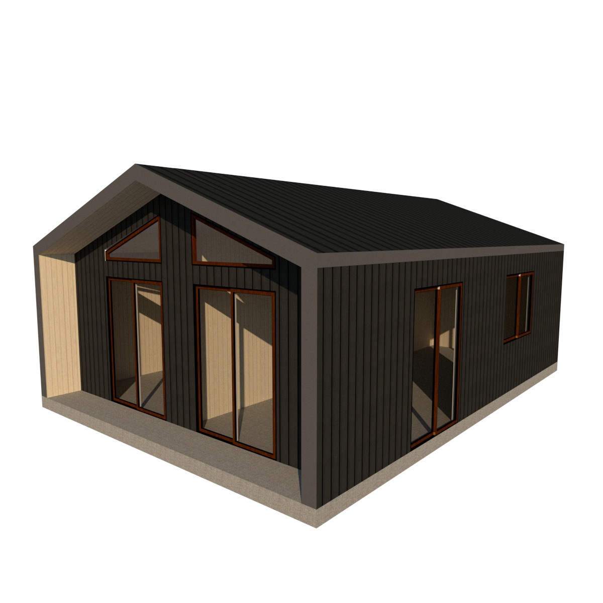 Kit Casa 48 - Techo Tipo Galpon - Zona 6 - Panel Sur